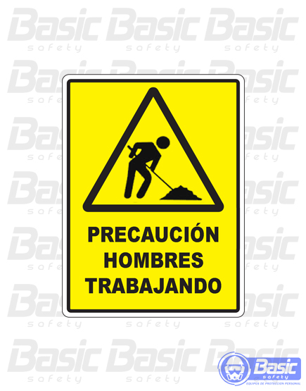 SEÑALETICA PRECAUCIÓN HOMBRES TRABAJANDO – Basic Safety